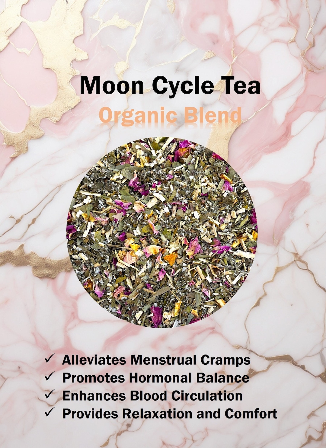 Moon Cycle Health Tea for Menstruation & Cramp Relief Goddess Moon ...