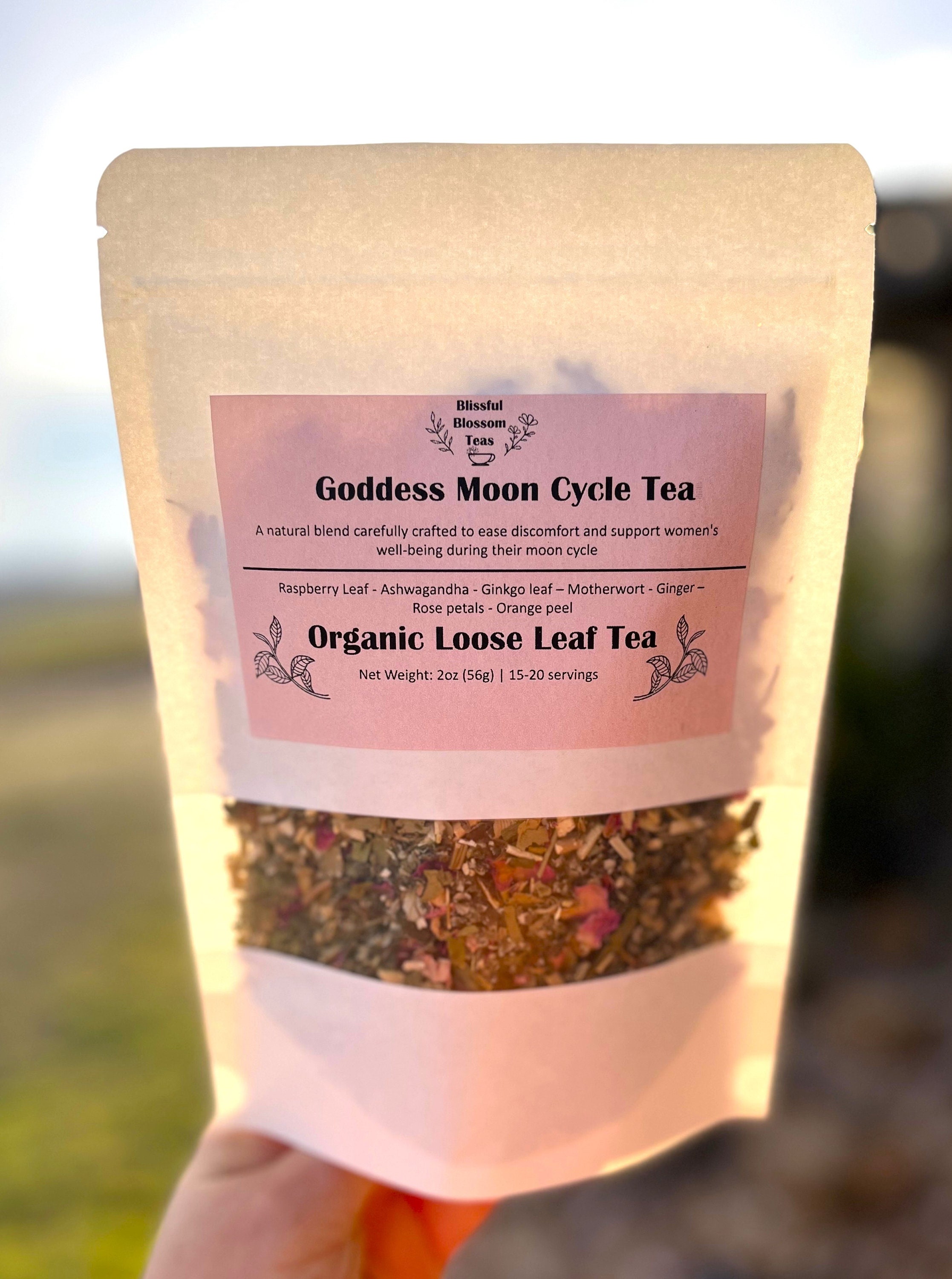 Moon Cycle Health Tea for Menstruation & Cramp Relief Goddess Moon ...