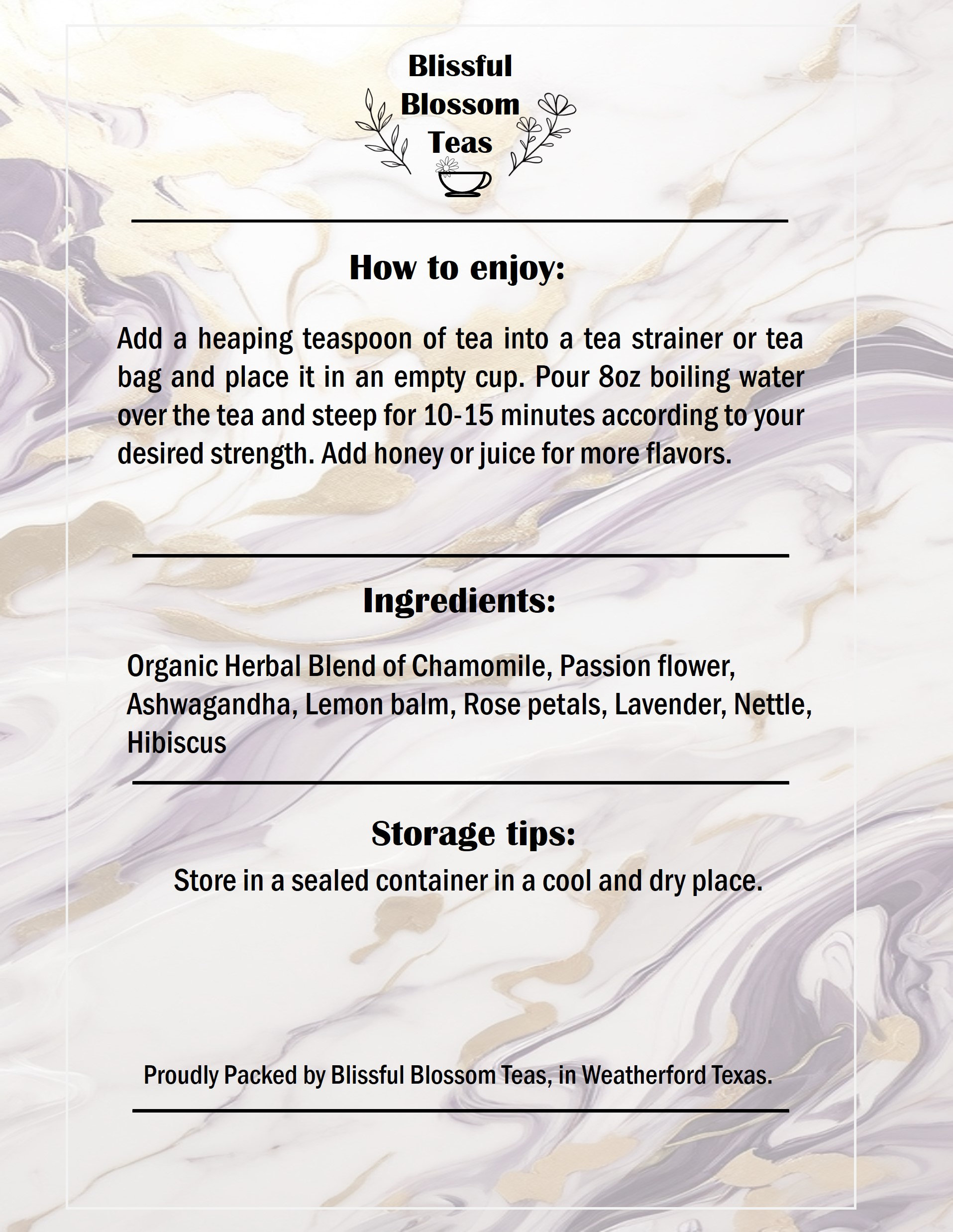 Sleep Bliss Tea Sleep Tea Bags Restful Sleep Tea Natural Sleep Aid ...