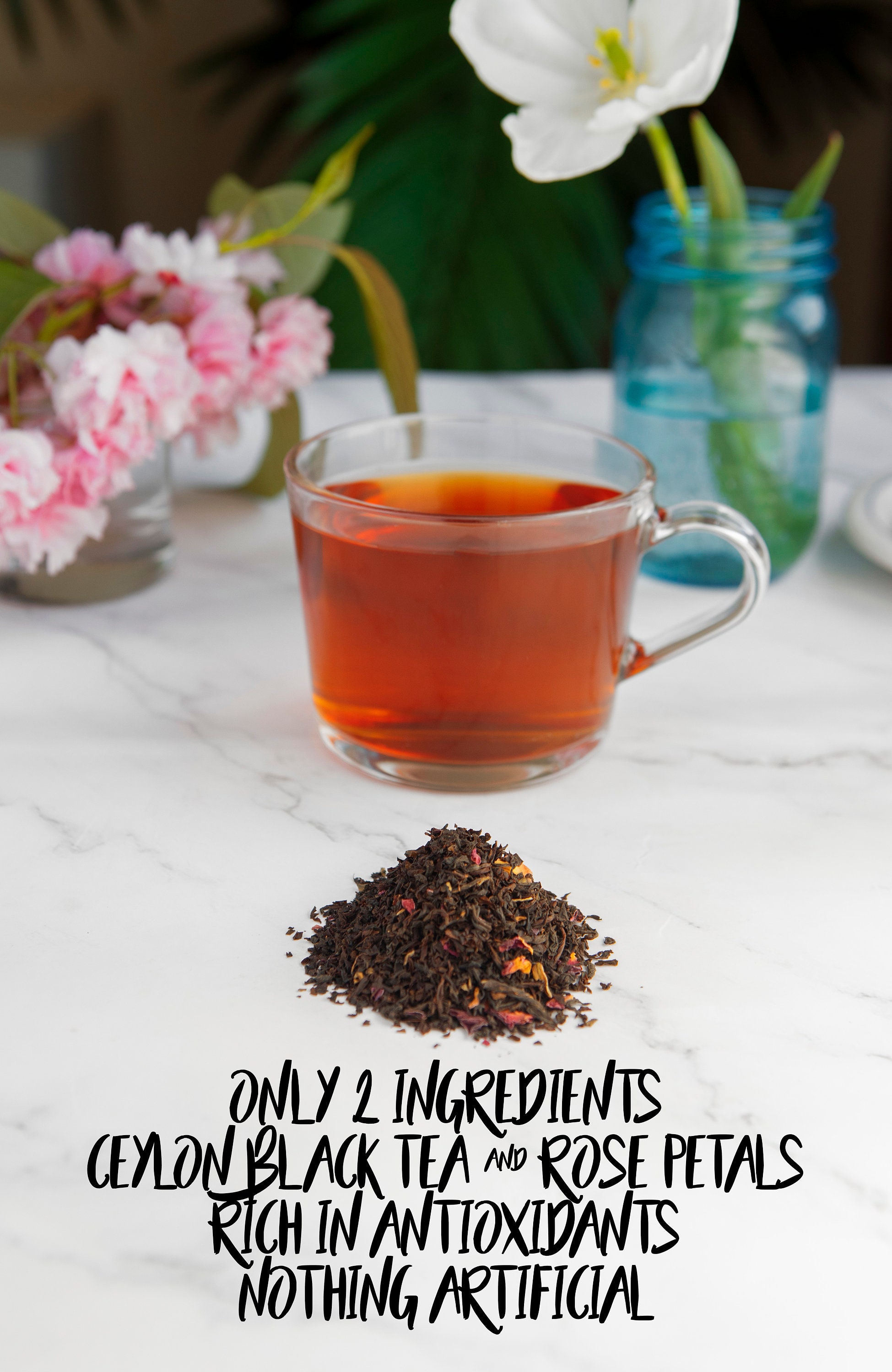 Rose Black Tea for a Tea Party Caffeinated Tea With Rose Petal Tea for ...