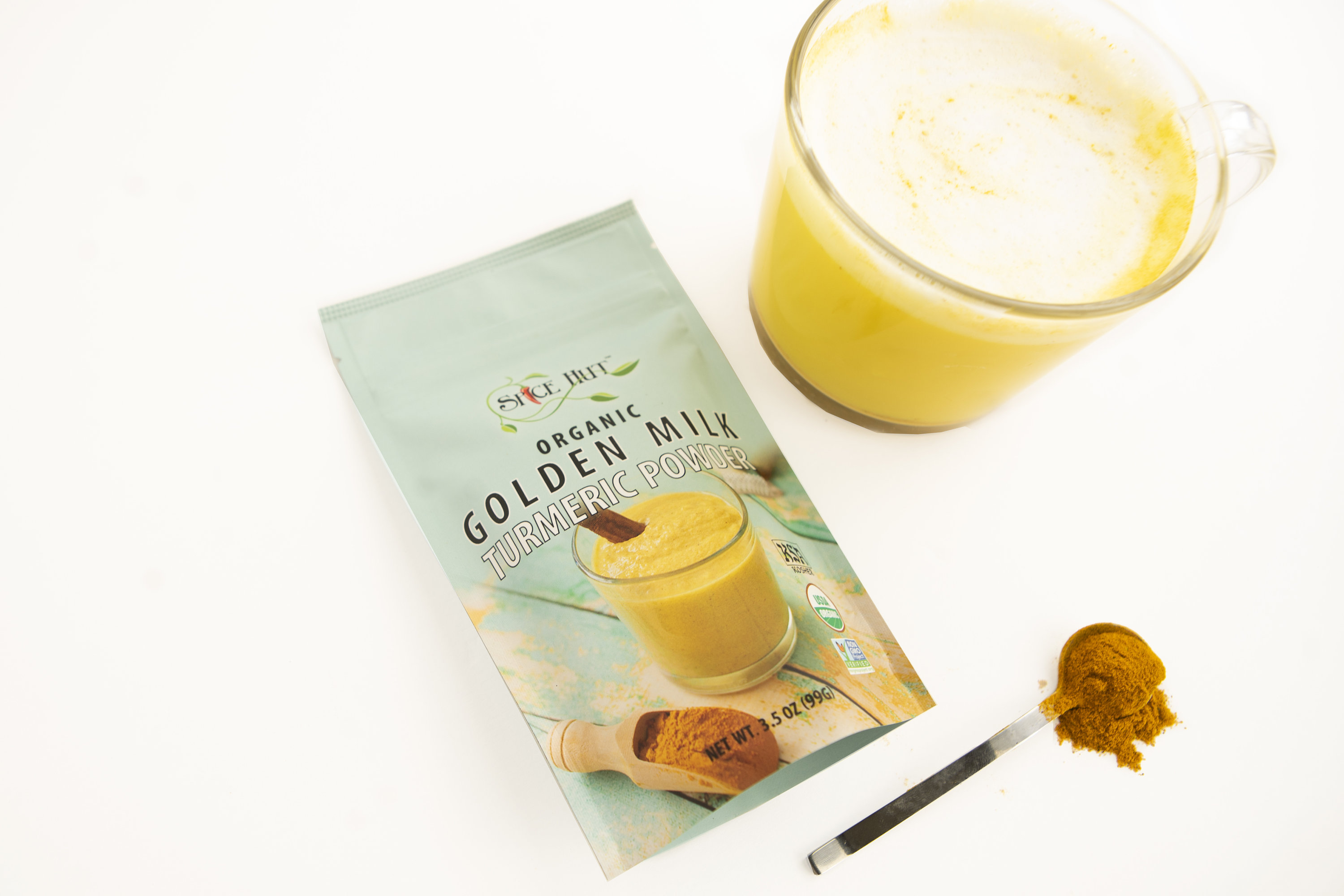 Organic Golden Milk Powder With Ginger, Unsweetened Turmeric Powder for ...