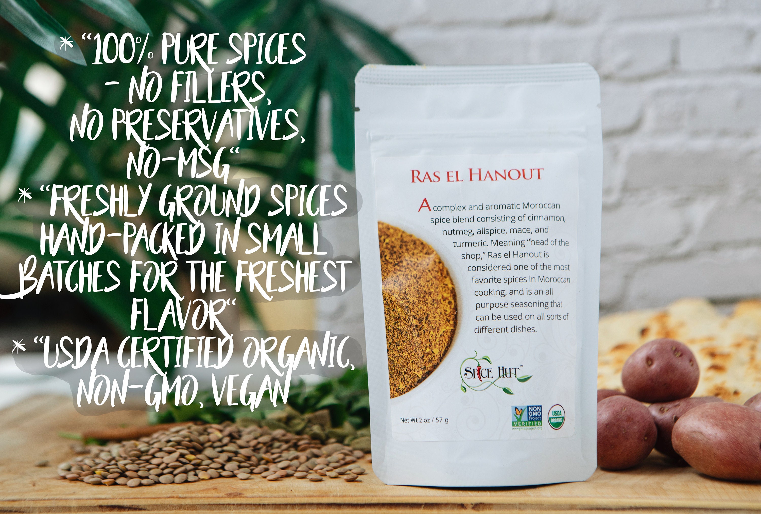 Organic Ras El Hanout Spice Blend Salt Free Seasoning Spice for ...