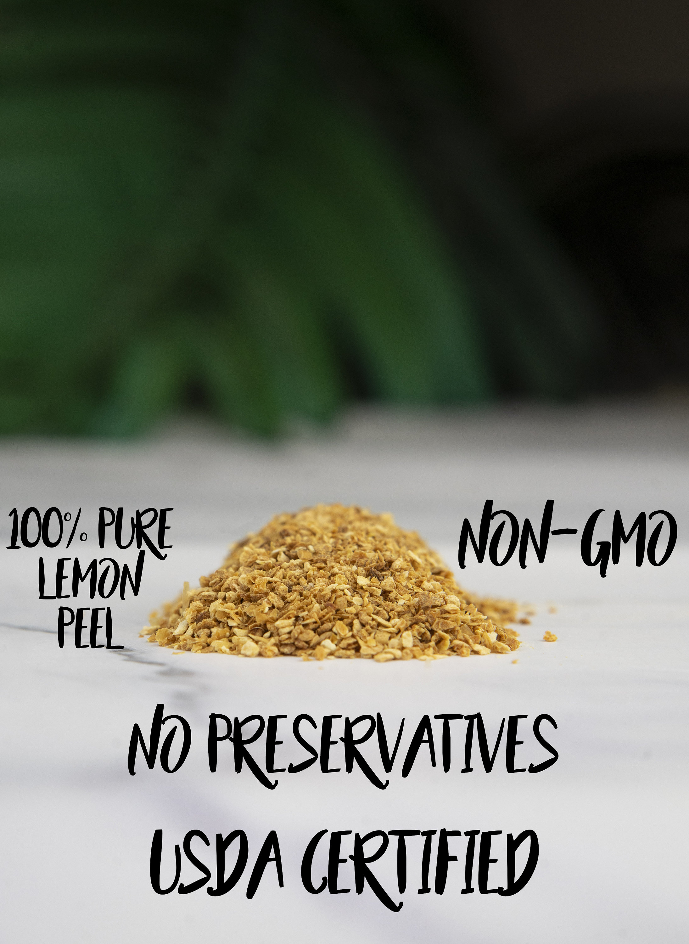 Pure Lemon Peel Granules - Dried Lemon Zest for Baking Cooking and Tea ...