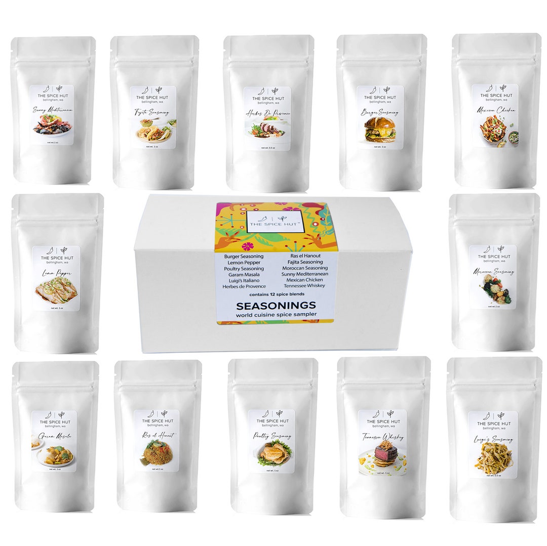 12 Spice Blend Gift Set Gourmet Seasoning Sampler for Cooking, BBQ ...