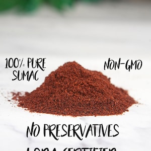 Organic Sumac Spice Powder Tangy and Citrusy Middle Eastern Spice for ...