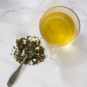 Genmaicha Toasted Rice Green Tea, Roasted Rice Loose Leaf Gen Mai Cha ...