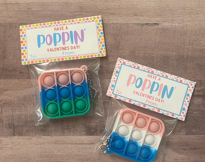 Fidget Valentines, Fidget Popper Valentines, Valentines Day Pop It ...
