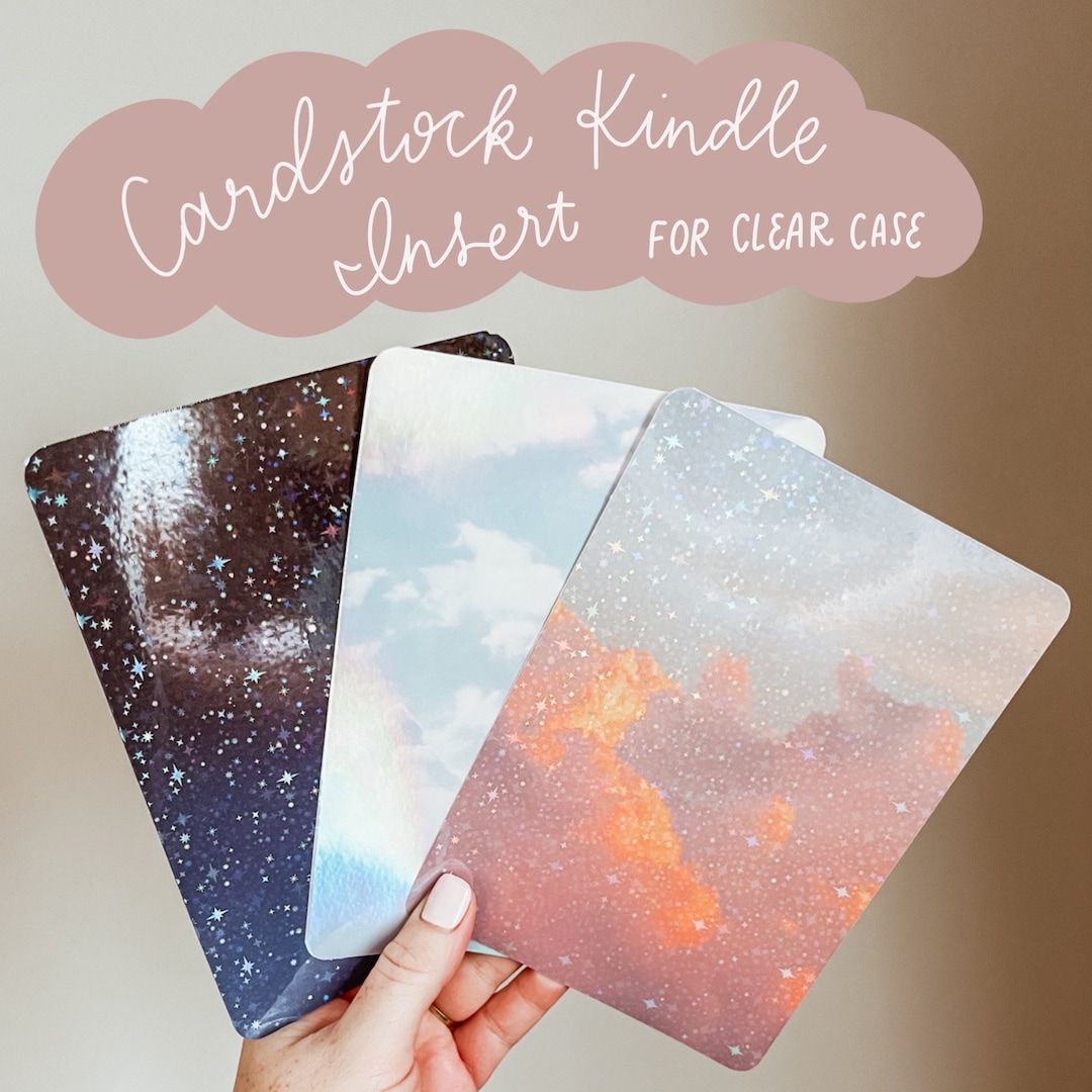 Kindle Insert, Cardstock for Clear Kindle Case, Kindle Accessory ...