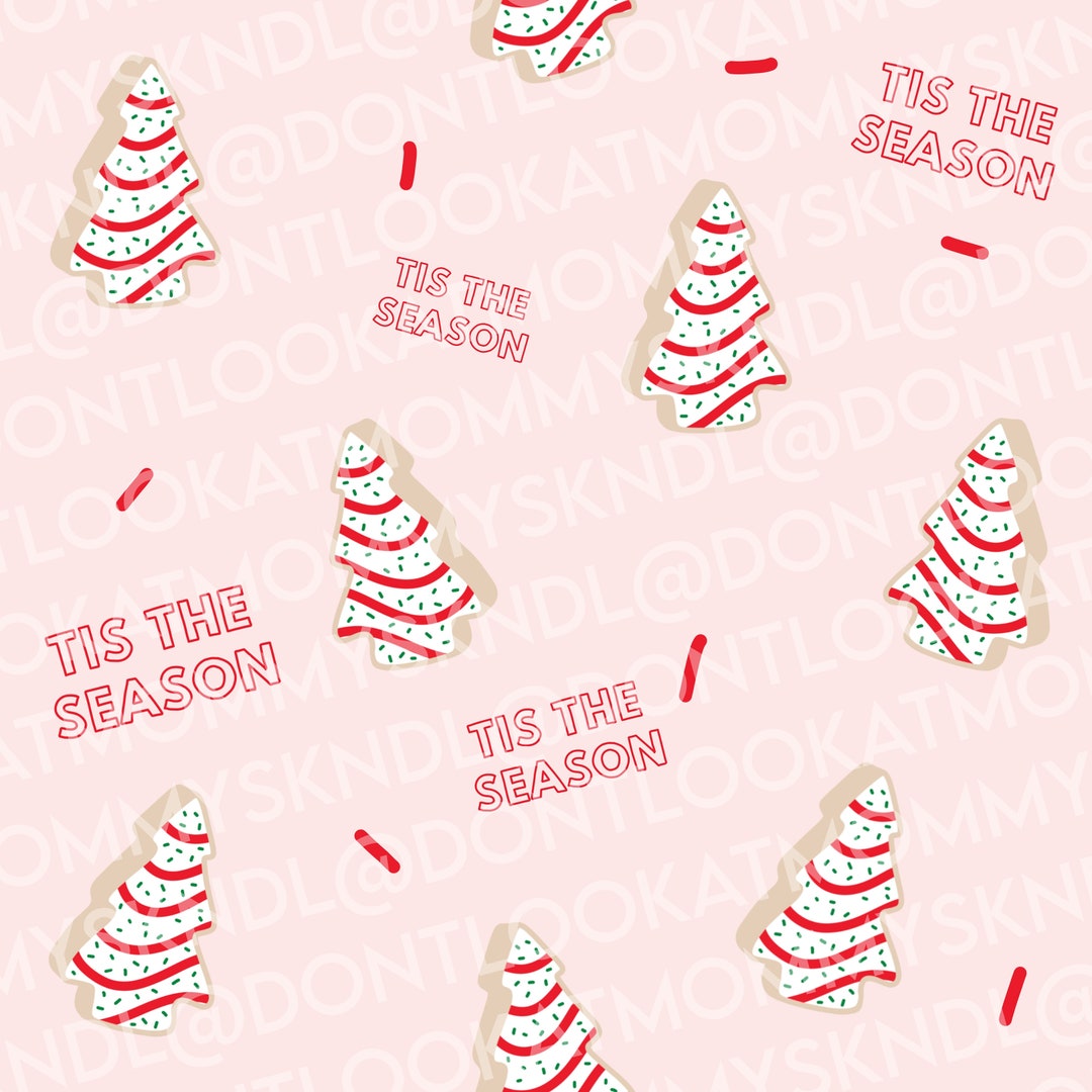 Christmas Tree Cake Seamless Pattern - Etsy