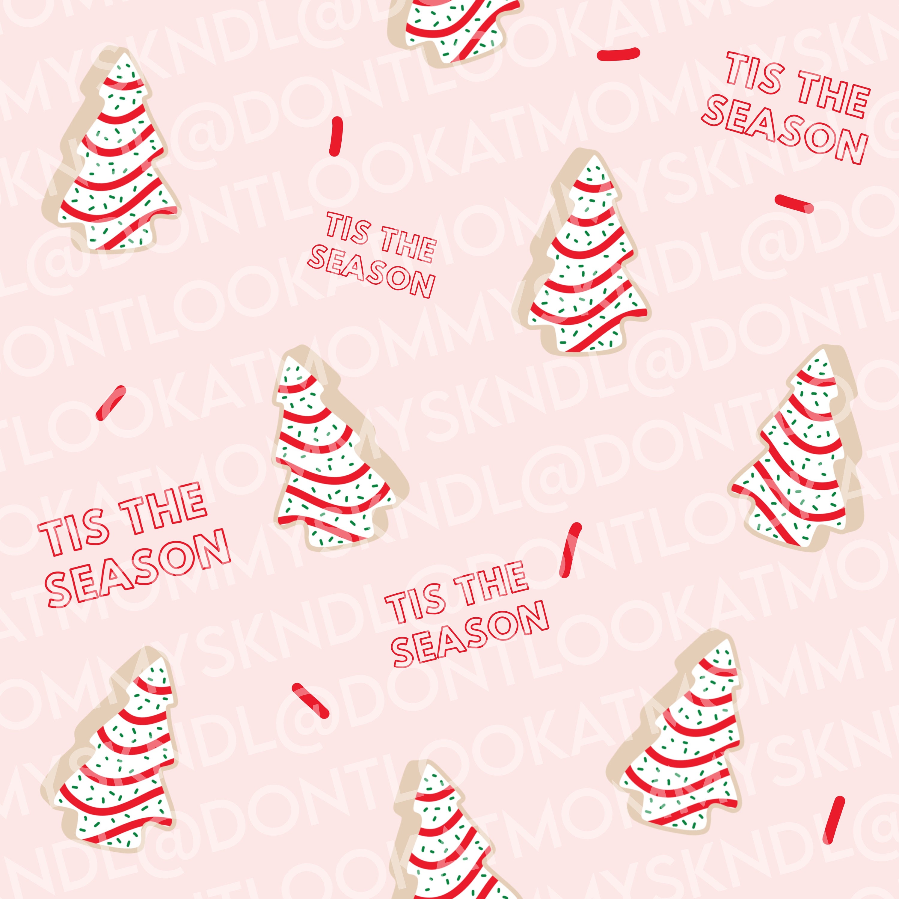 Christmas Tree Cake Seamless Pattern - Etsy