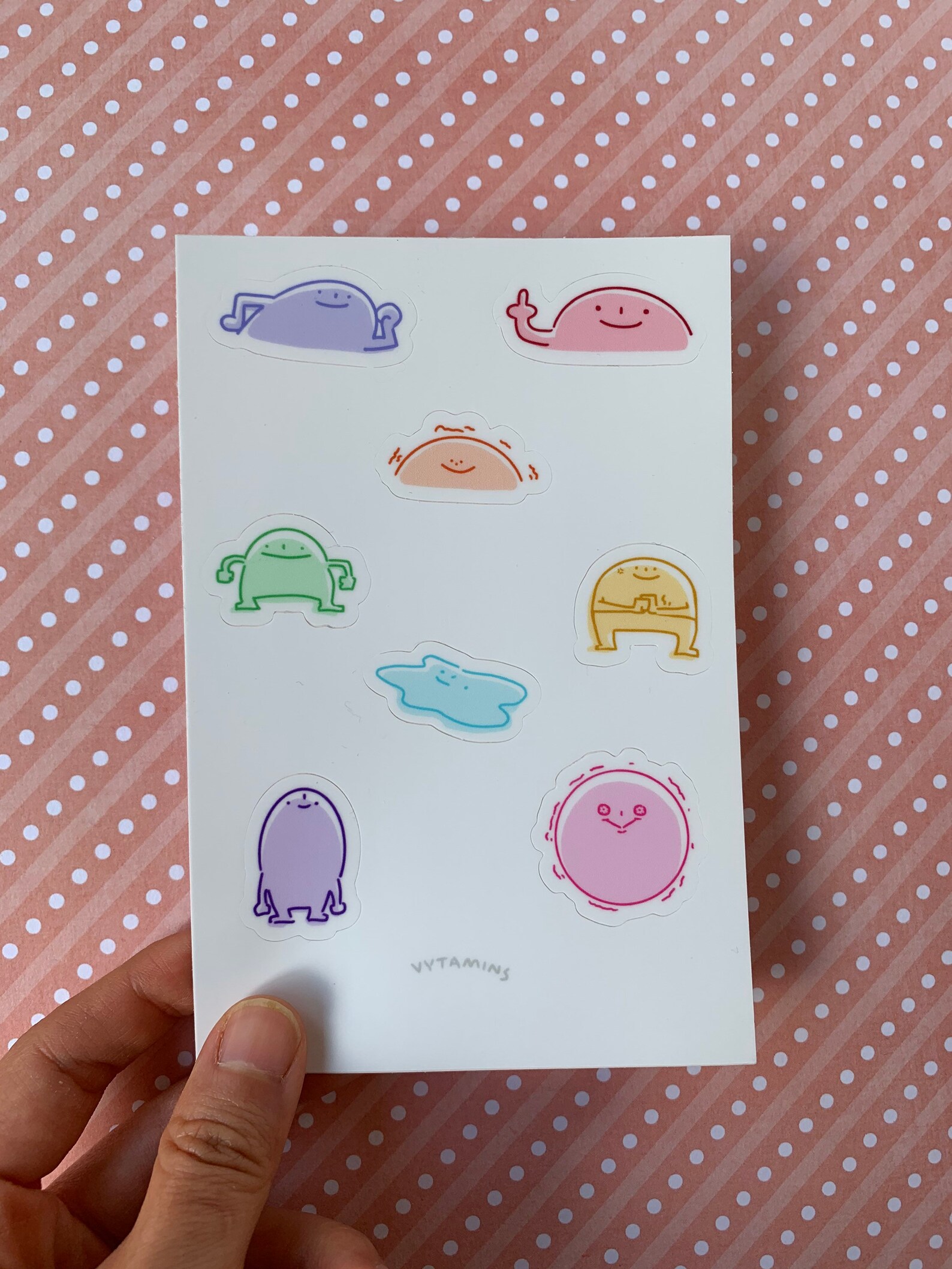 Blob Friends Sticker Sheet - Etsy