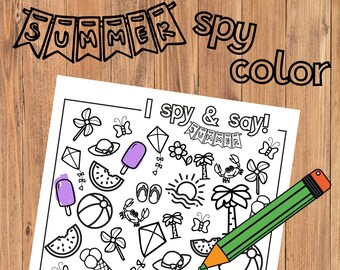 Autumn, Fall Spy, Counting and Coloring Printable for Kids, Digital ...