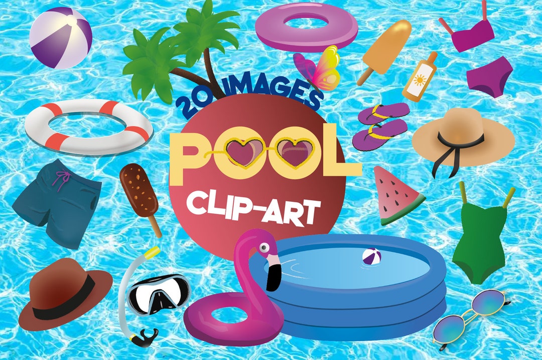 Pool Clipart – Vacation - Swimming – Flamingo - Summer Vacation Clip ...