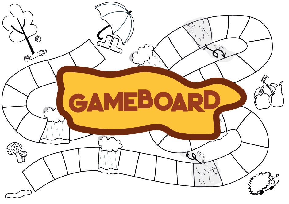 Gameboard Printable Autumn Fall Wind Rain Leaves Sea Pfd Bord Game, Jpg ...