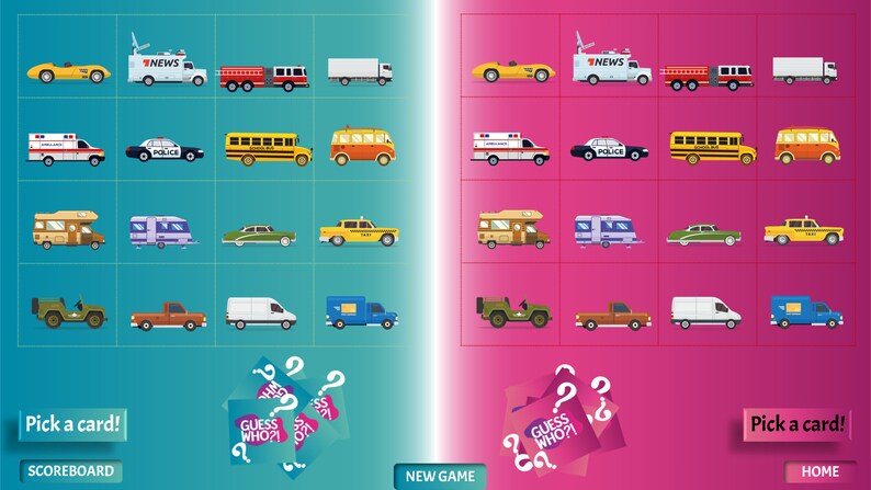 Guess Who Cars, Vehicles, Interactive and Animated Powerpoint Game ...