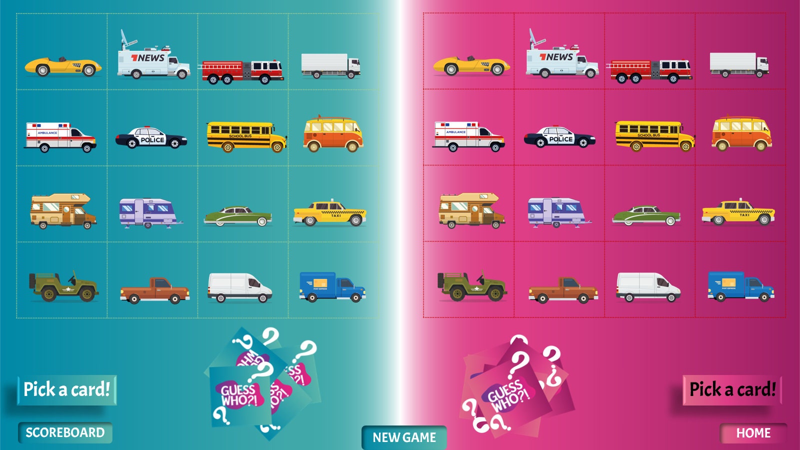 Guess Who Cars, Vehicles, Interactive and Animated Powerpoint Game ...