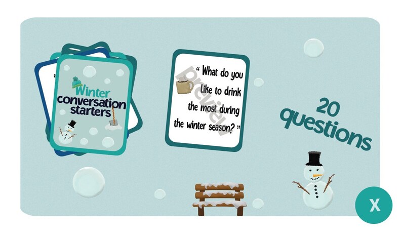 Winter Conversation Starters Interactive Powerpoint Presentation With ...