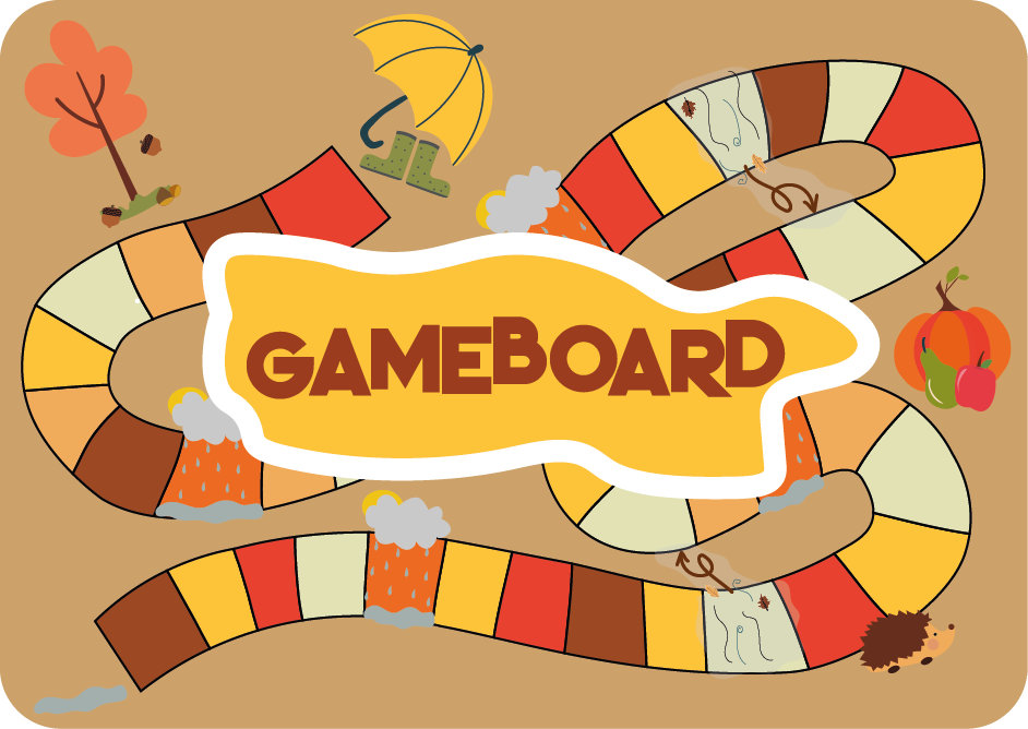 Gameboard Printable Autumn Fall Wind Rain Leaves Sea Pfd Bord Game, Jpg ...
