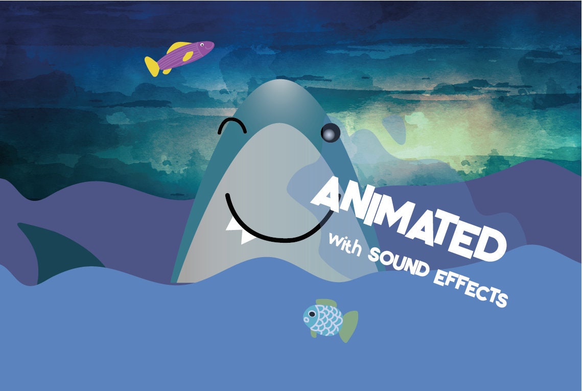 Biting Shark Interactive Powerpoint Game Presentation, Shark Attack ...