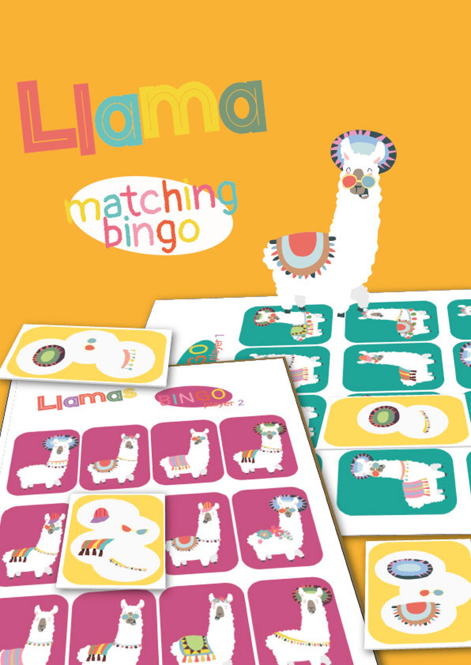 Lama Memory Kartenspiel, Digital Download - Etsy.de