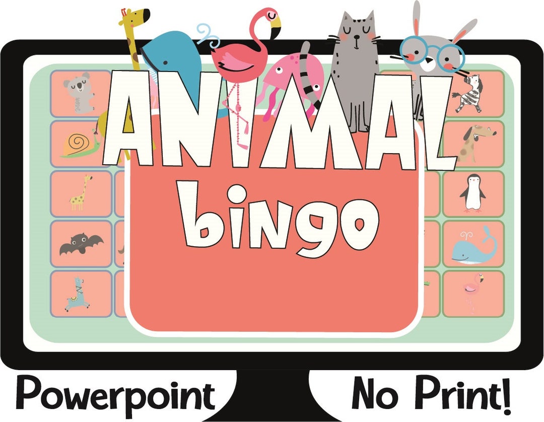 Animal Bingo Interactive Powerpoint Game, Distance Learning, Stay Home ...