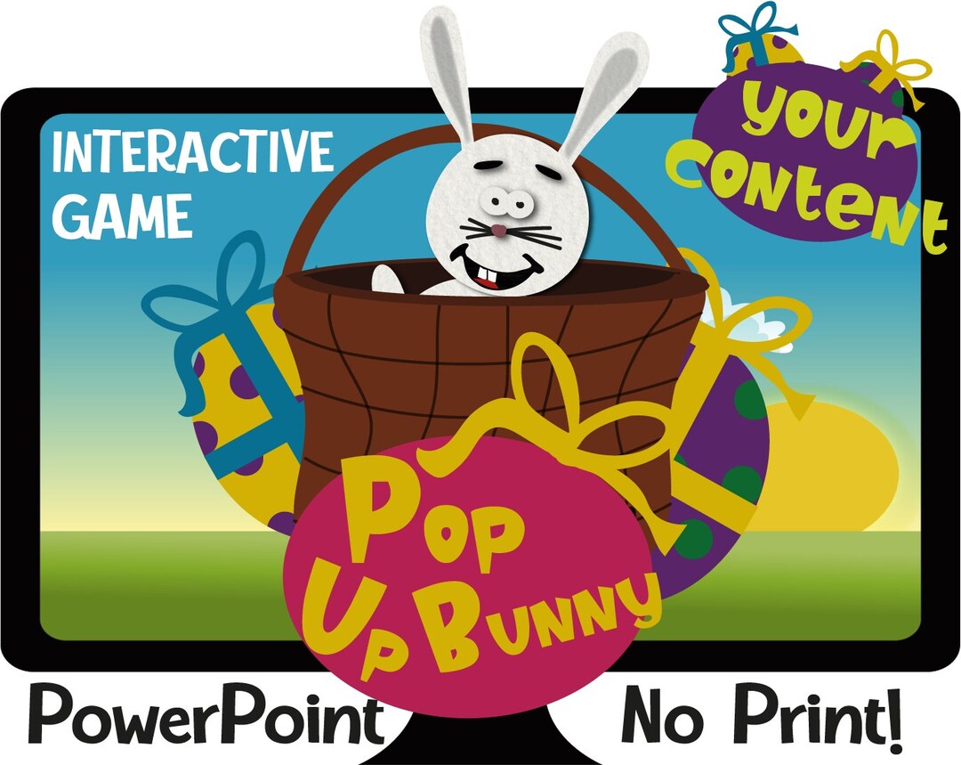 EDITABLE Pop up Easter Bunny Interactive Reward Chance Powerpoint ...