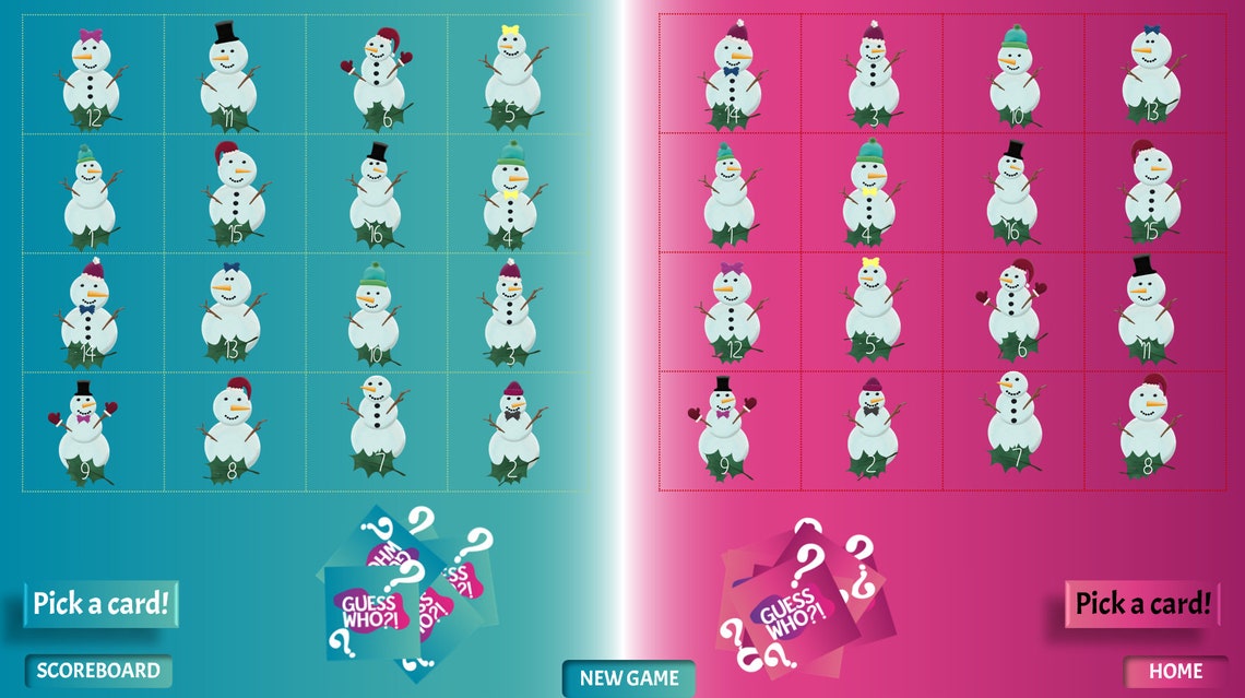 Guess Who Snowman, Interactive and Animated Virtual Powerpoint Winter ...