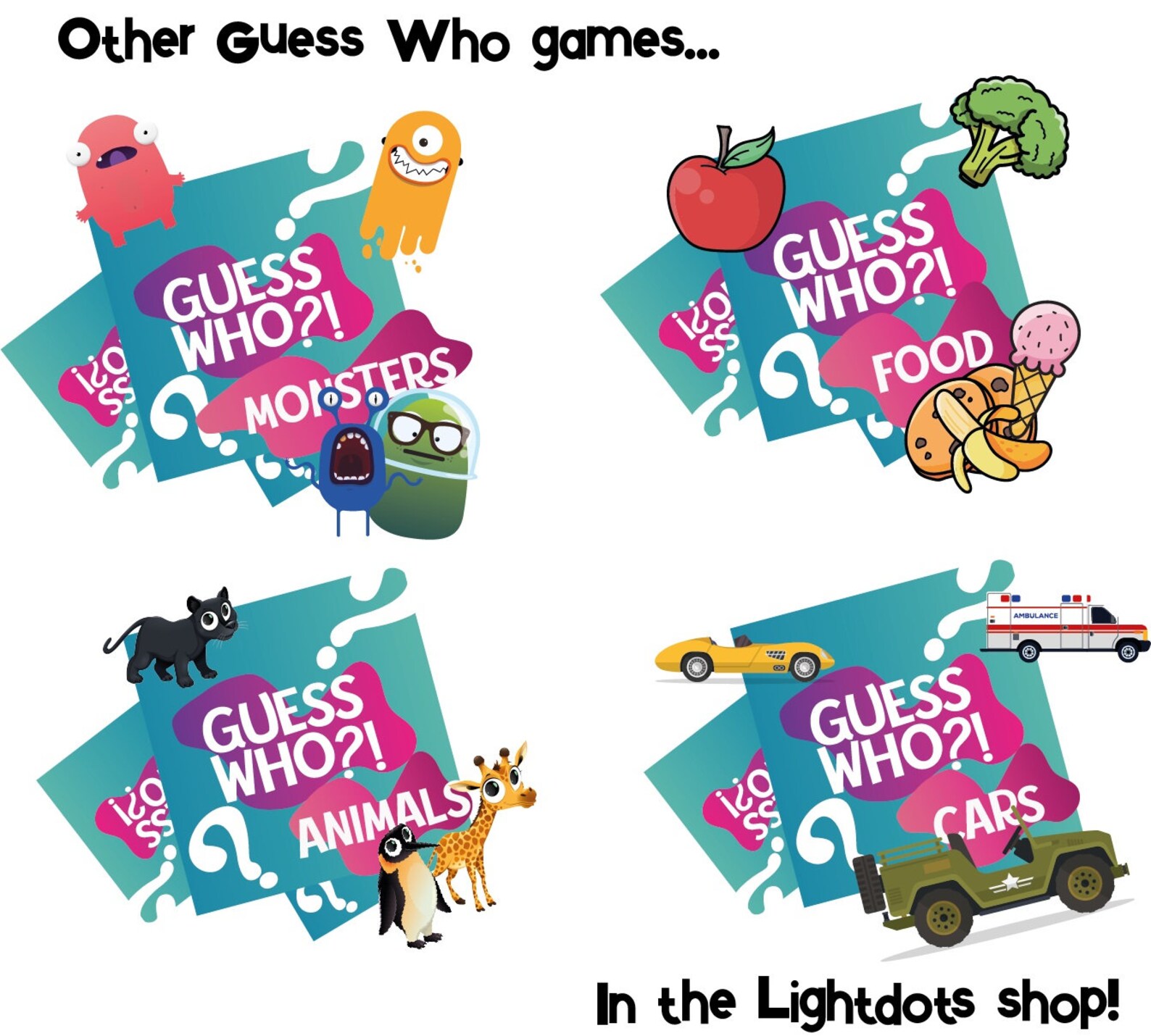 Guess Who Animals, Interactive and Animated Powerpoint Game, Digital ...