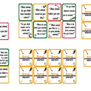 Animal Conversation Starters Printable Cards With 20 Conversation ...