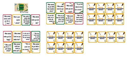 Animal Conversation Starters Printable Cards With 20 Conversation ...