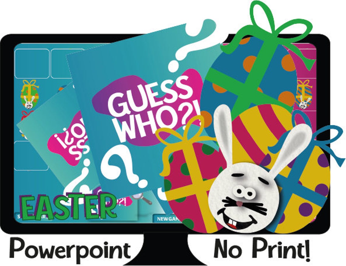 Guess Who Easter Eggs & Bunny, Interactive Animated Powerpoint Game ...