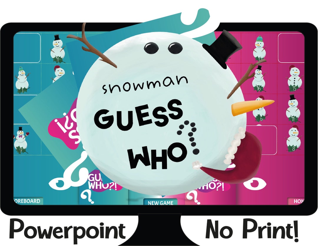 Guess Who Snowman, Interactive and Animated Virtual Powerpoint Winter ...