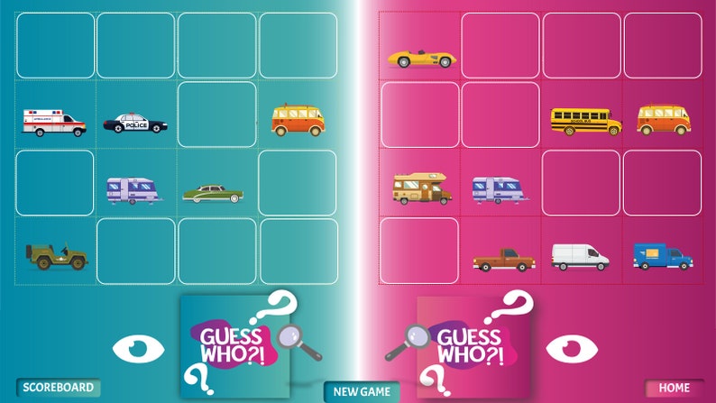 Guess Who Cars, Vehicles, Interactive and Animated Powerpoint Game ...