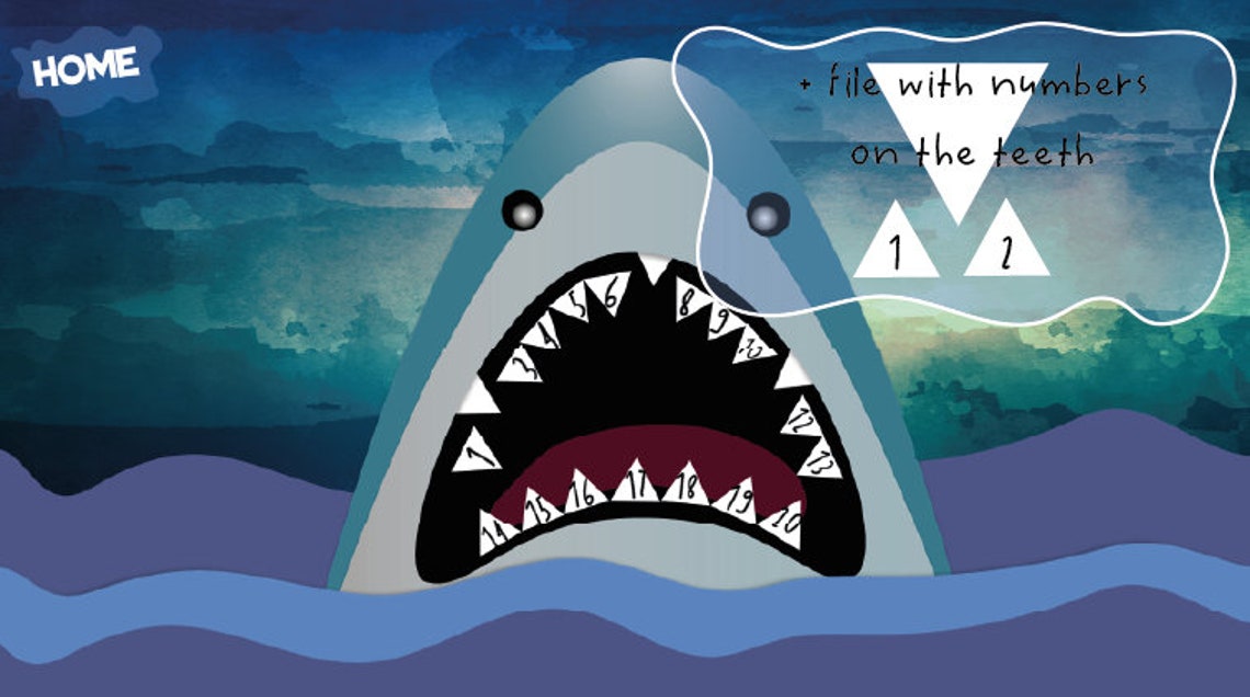 EDITABLE Biting Shark Interactive Powerpoint Game Presentation, Shark ...