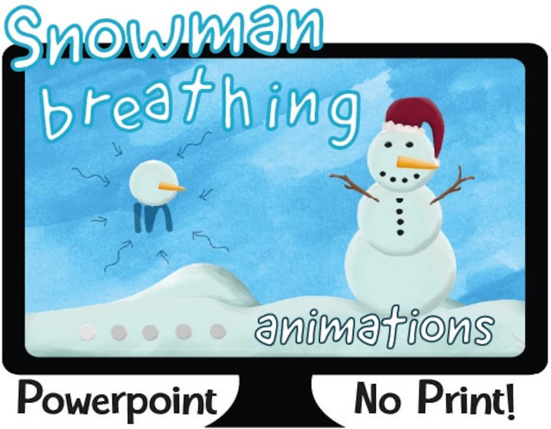 Digital Animated Mindfulness for Kids Winter Snowman Breathing ...