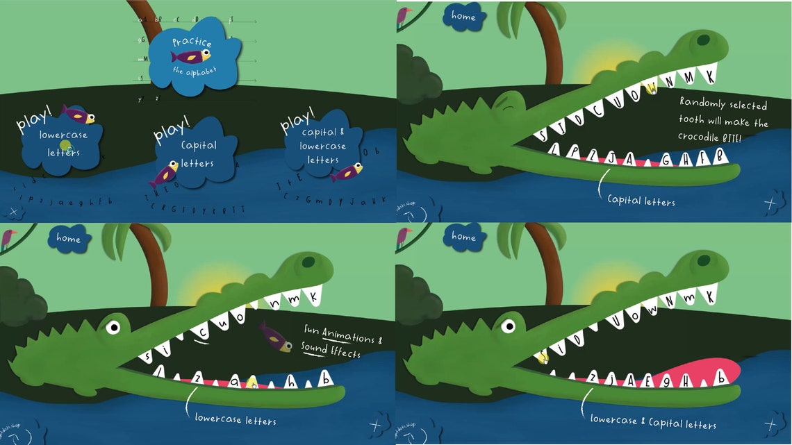 ALPHABET Crocodile Dentist Interactive Powerpoint Game Letters and ...