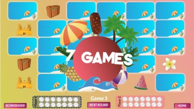 Summer Memory Interactive Powerpoint Game, Distance Learning, Stay Home ...