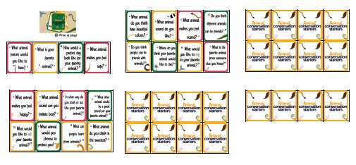 Animal Conversation Starters Printable Cards With 20 Conversation ...