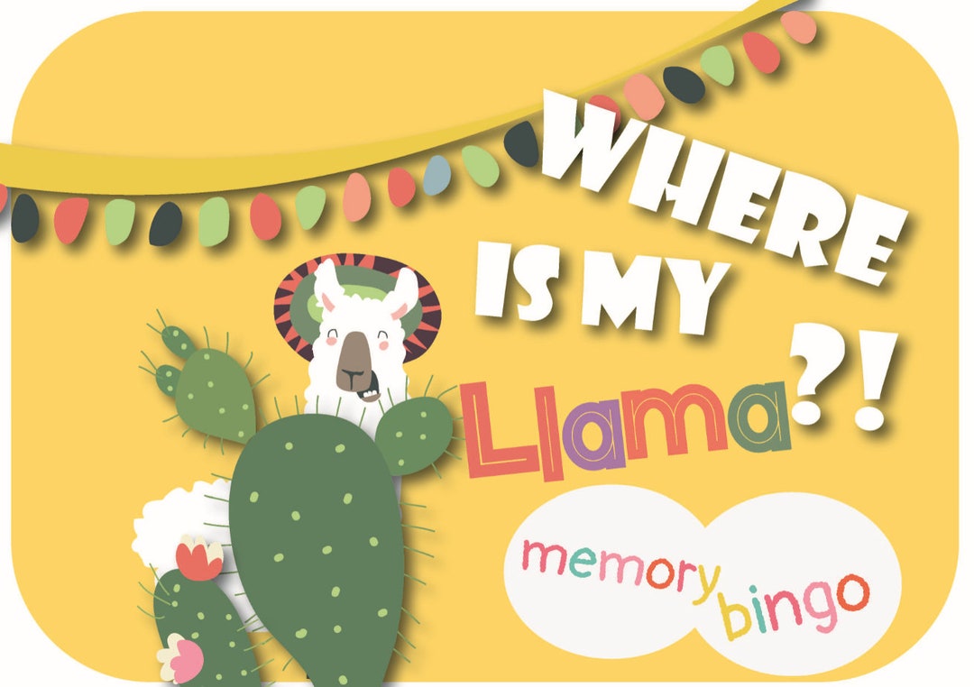 Llama Bingo Matching Card Game, Digital Download - Etsy