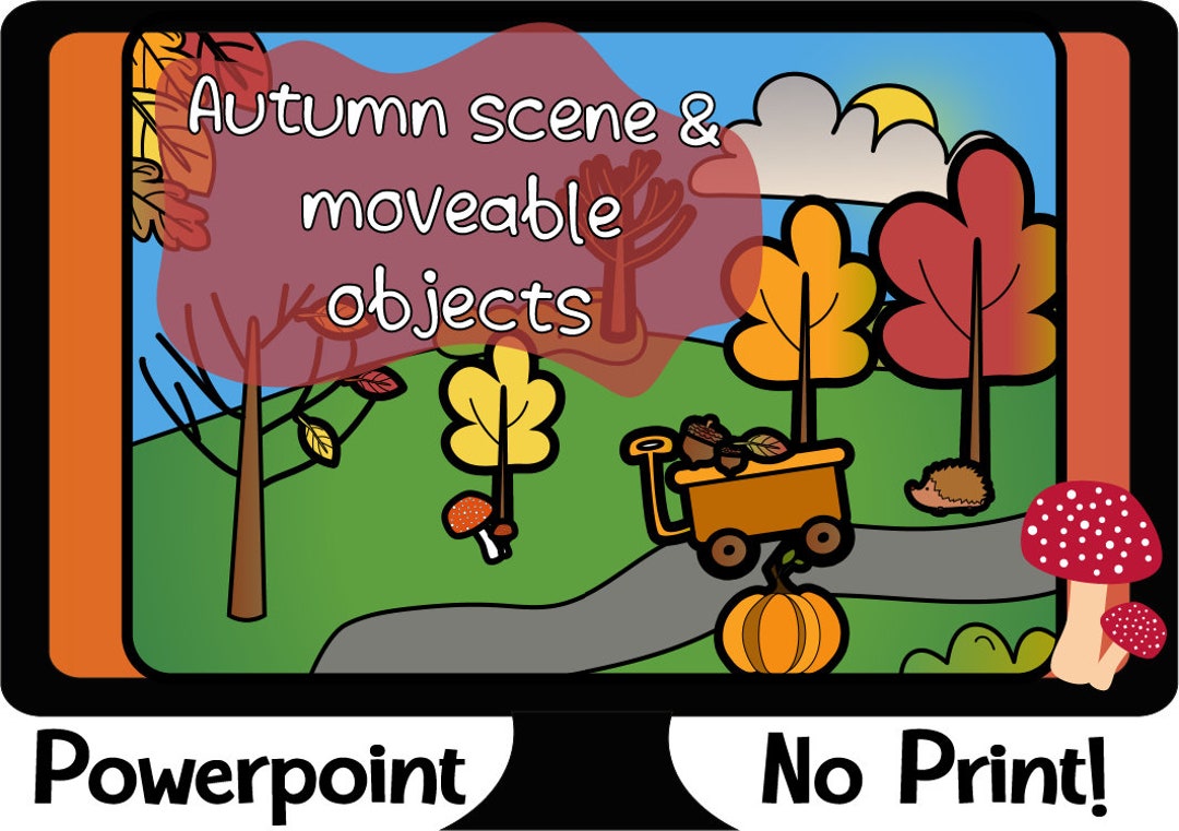 Make Your Own Autumn Fall Storytelling Scene Powerpoint Barrier ...
