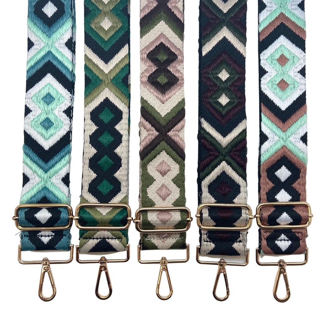 Woven Canvas Purse Strap Greens | Gameday | Crossbody | Guitar ...