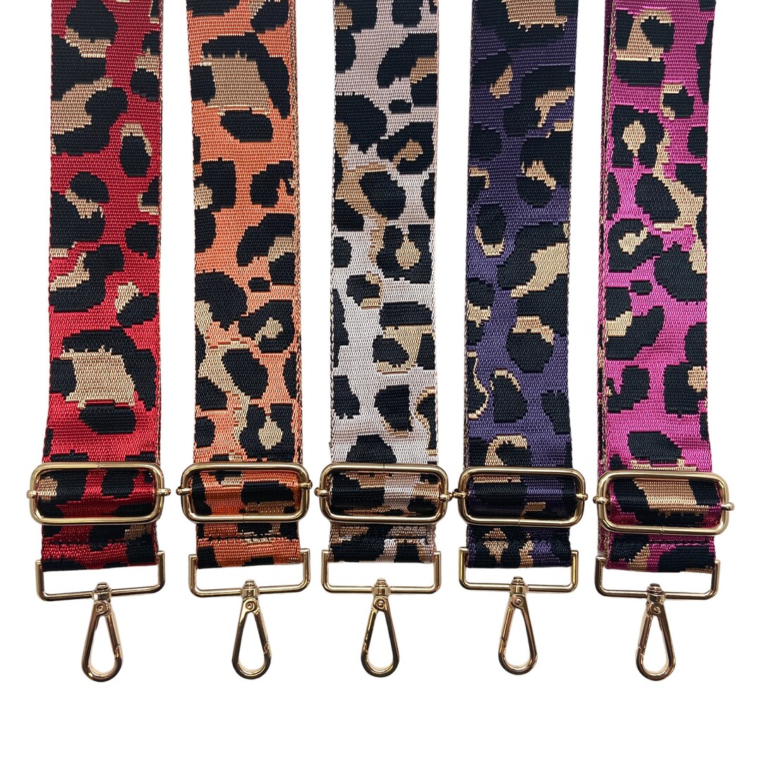 Woven Canvas Purse Strap - Leopard | Game Day | Crossbody | Guitar ...