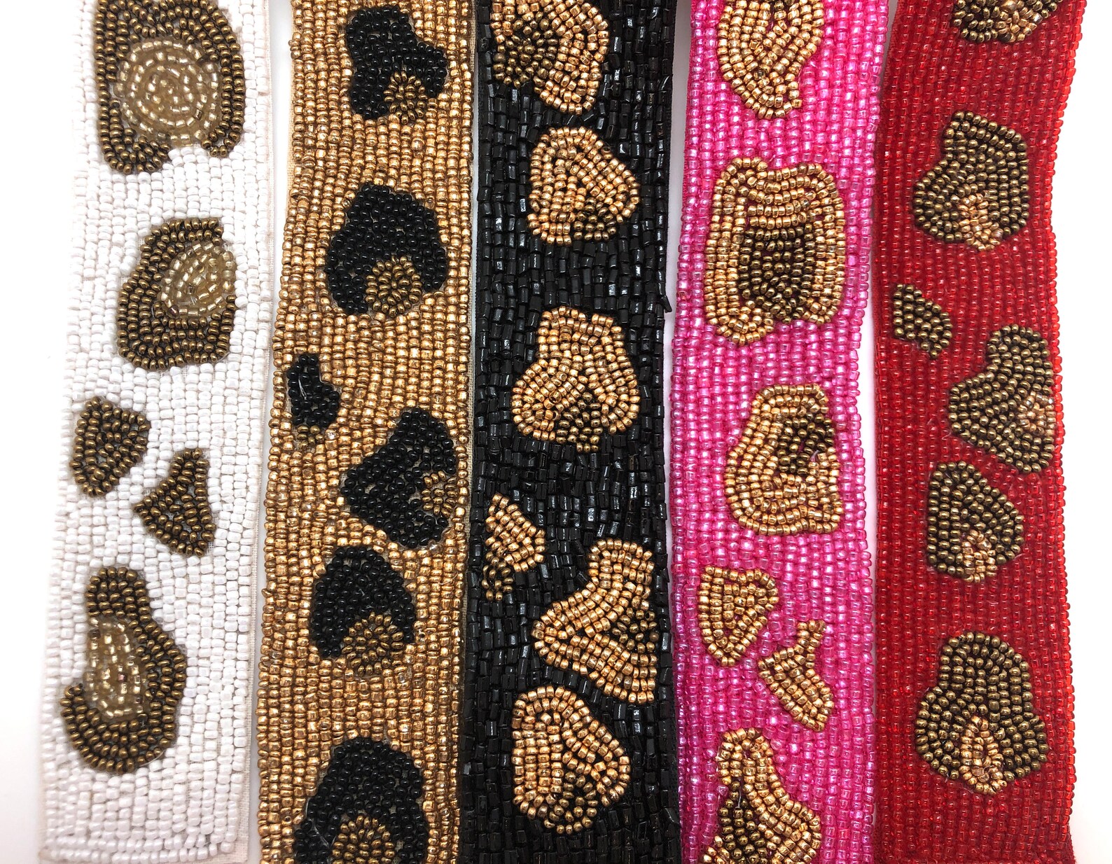 LEOPARD Hand Beaded Purse Straps - Etsy