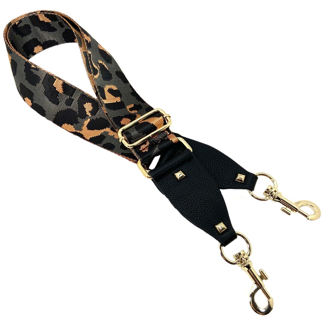 Deluxe Woven Canvas Purse Strap - Grey Leopard - Etsy