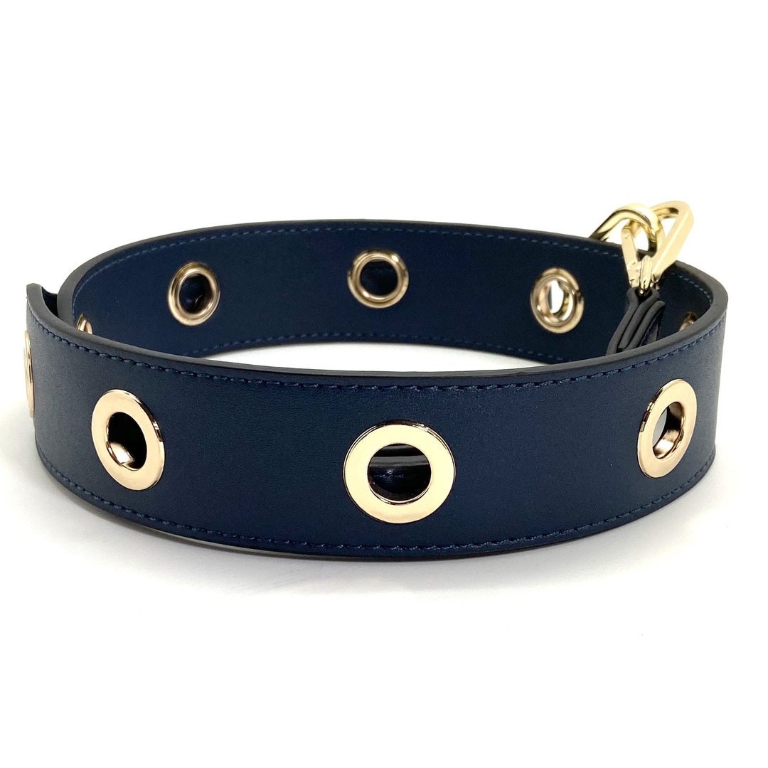 Navy Blue Purse Strap With Grommets - Etsy