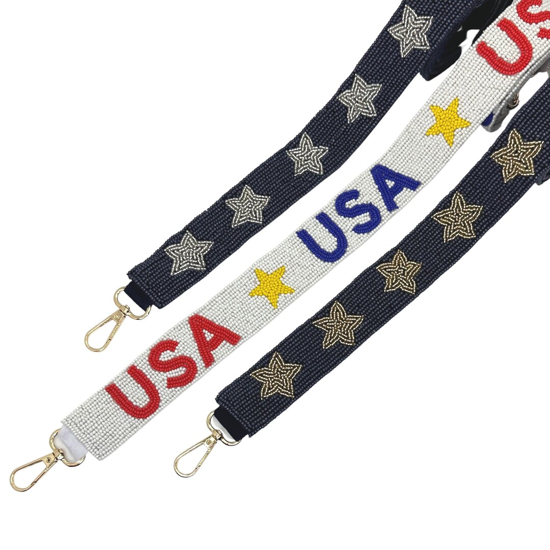 USA & Navy STAR Hand Beaded Purse Straps - Etsy