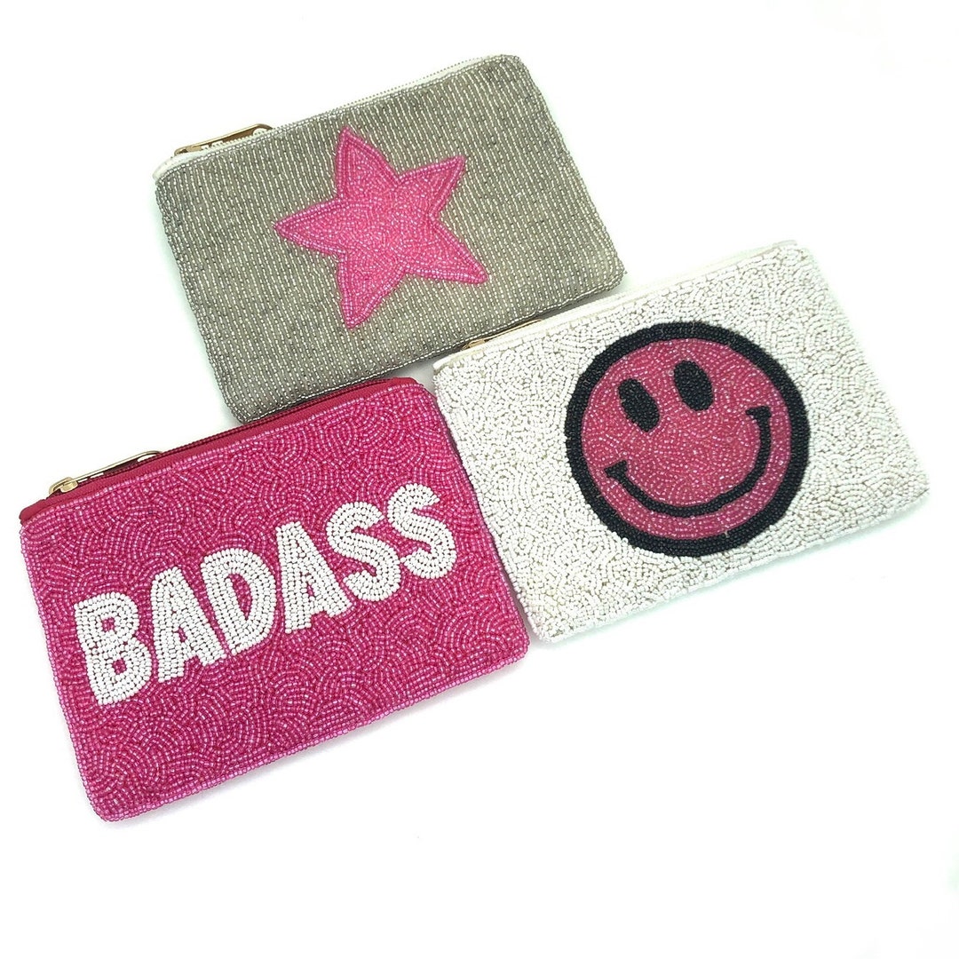 IN THE PINK Hand Beaded Coin Purses - Etsy