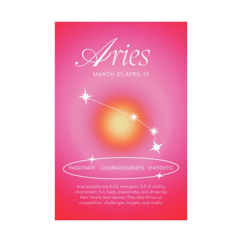 Aries Matte Posters - Etsy