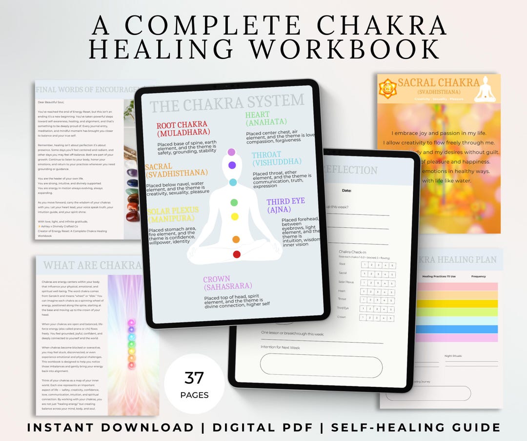 Chakra Healing Workbook | Energy Balancing, Spiritual Journal (PDF ...