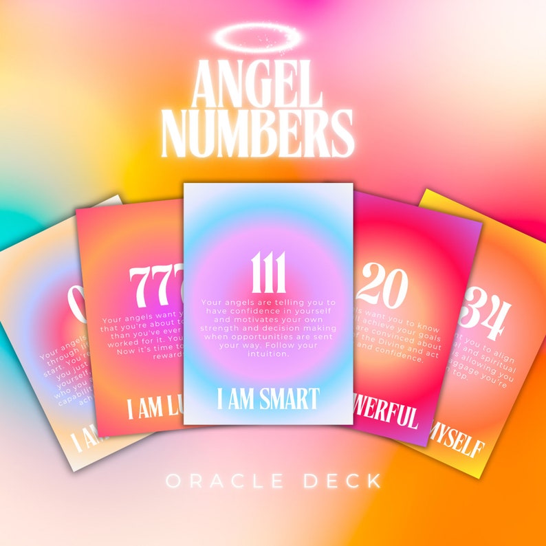 Angel Numbers Oracle Deck - Etsy